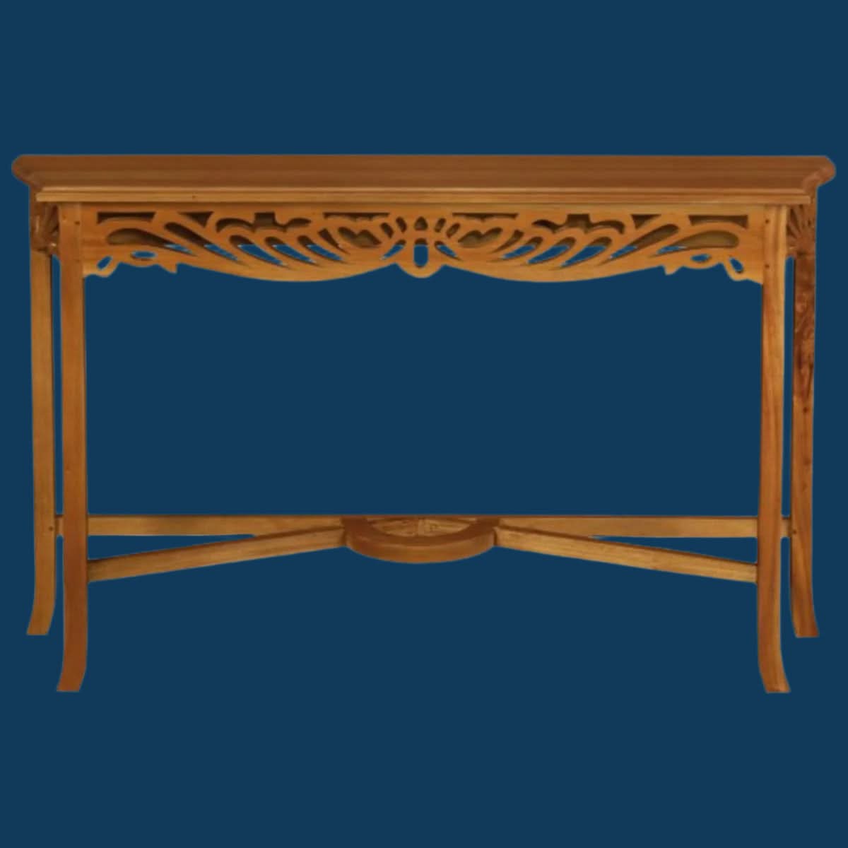 MANOR SOLID MAHOGANY TIMBER CONSOLE TABLE/HALL TABLE 120CM IN LIGHT ...