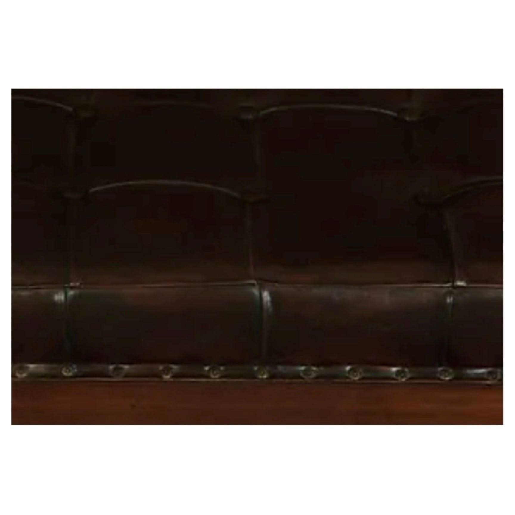 ASHMORE SOLID MAHOGANY TIMBER DOUBLE BENCH WITH GENUINE LEATHER SEAT ...