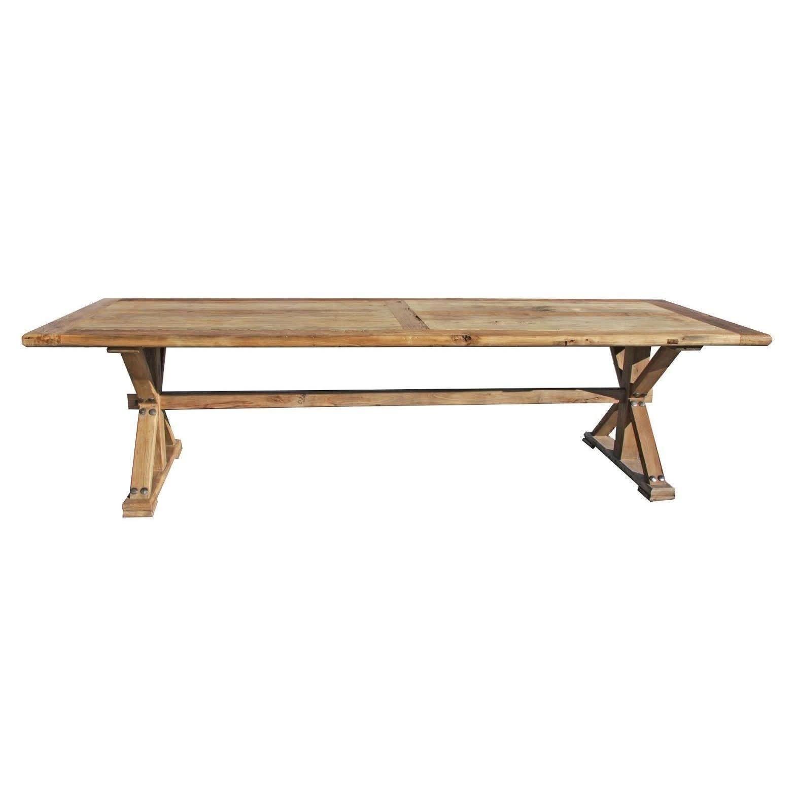BORDEAUX DINING TABLE IN SOLID ELM WOOD 300CM | MyChocolateWood