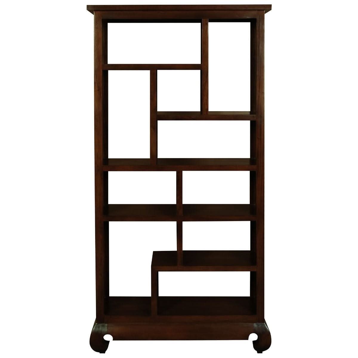 CHENGLEI DISPLAY UNIT ROOM DIVIDER OPIUM STYLE LEG MAHOGANY COLOUR ...