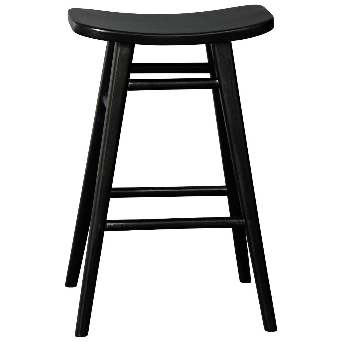 LUCAS SOLID MAHOGANY COUNTER STOOL BLACK | MyChocolateWood