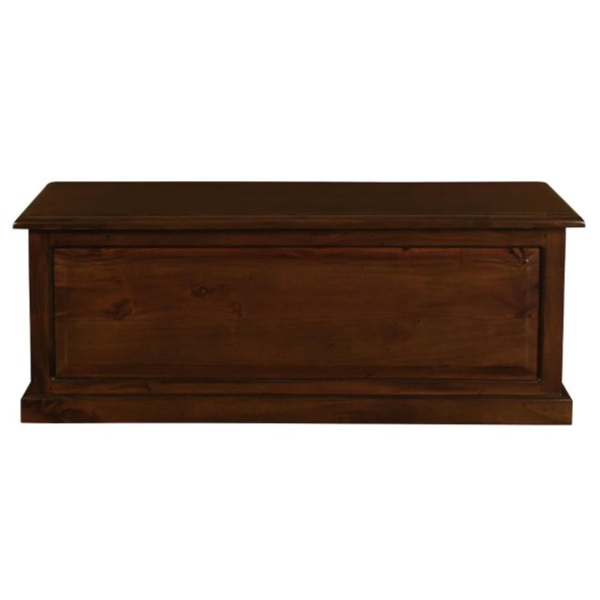 NORA LARGE SOLID MAHOGANY TIMBER BLANKET BOX IN MAHOGANY | MyChocolateWood